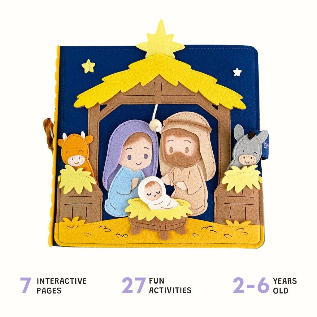 Christmas Bible Stories New Testament Interactive Felt Quiet Books BB2 ...